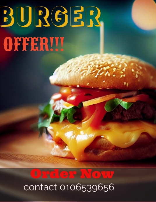 burger offer poster Template | PosterMyWall