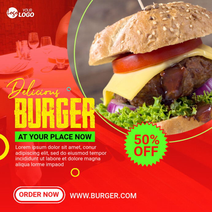 Copy of Burger Offer Sale Post | PosterMyWall