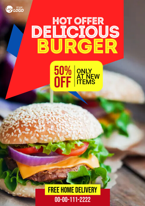 Burger Offer Template | PosterMyWall