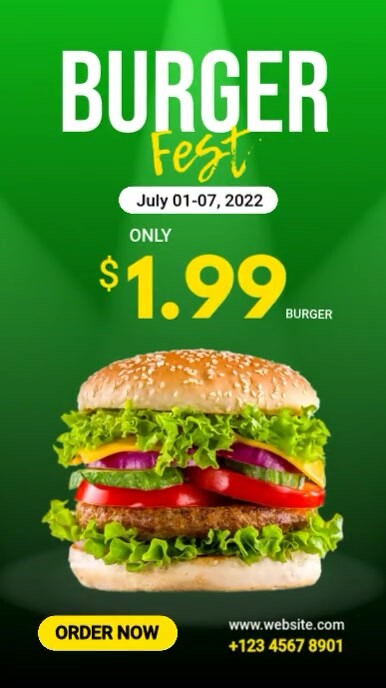Burger Offer Template | PosterMyWall