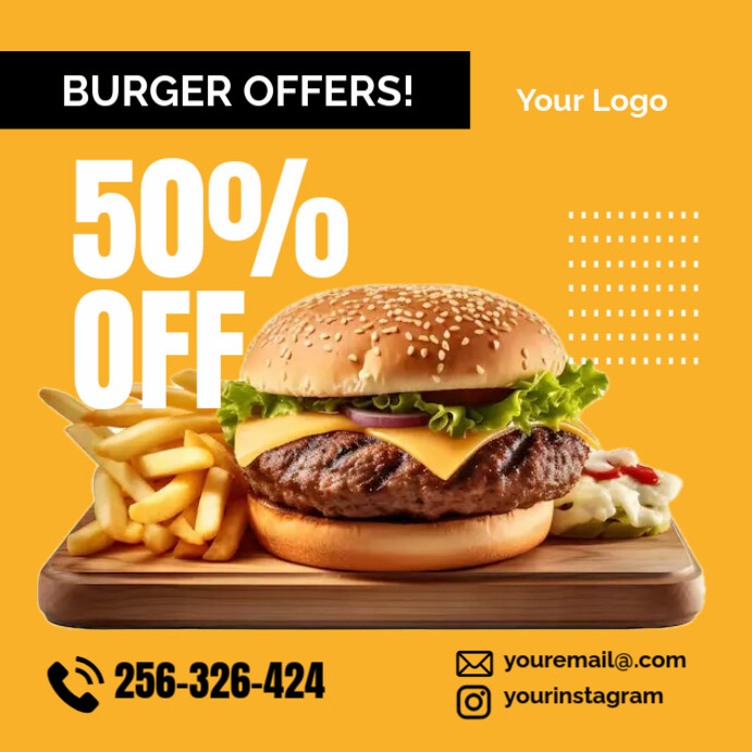 Copy of Burger Offers Promo | PosterMyWall
