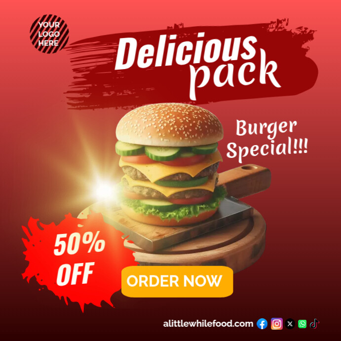 buRGER PACK SPECIAL RESTAURANT FLYER Template | PosterMyWall