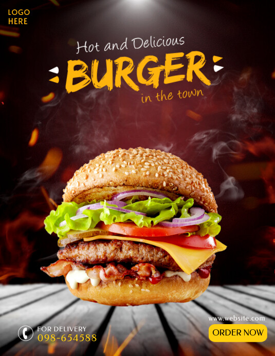 BURGER PARTY TEMPLATE | PosterMyWall