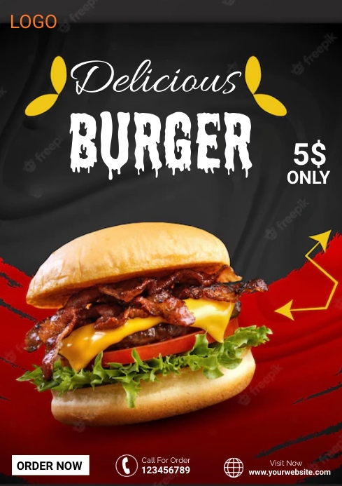BURGER PARTY TEMPLATE | PosterMyWall