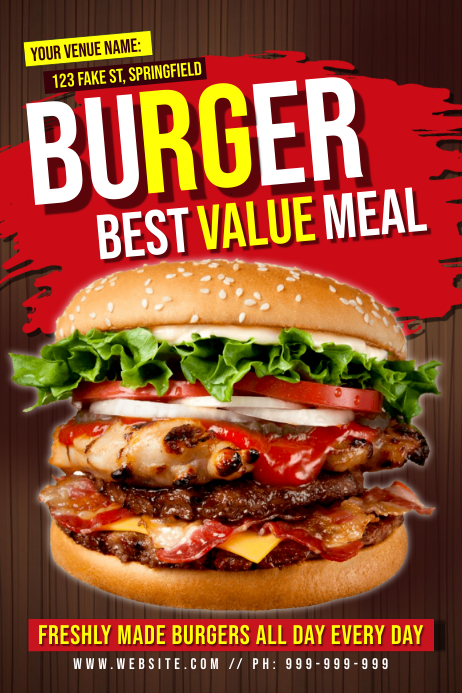 Copy of Burger Poster | PosterMyWall