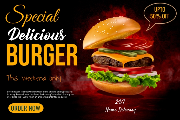 burger poster Template | PosterMyWall