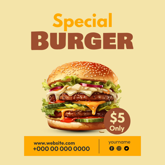 burger poster Template | PosterMyWall
