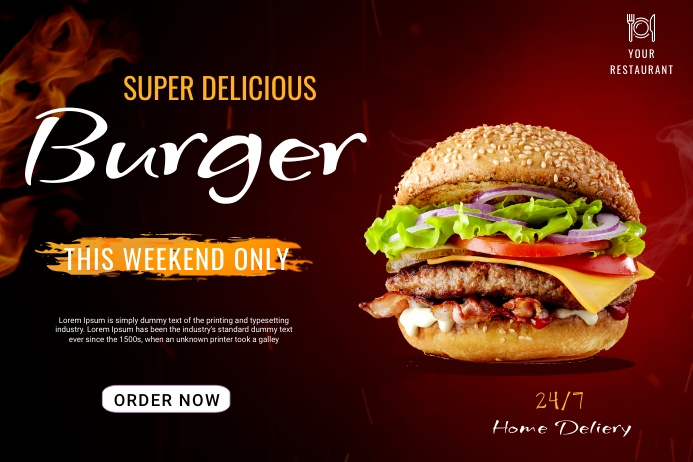 burger poster-Vorlage | PosterMyWall