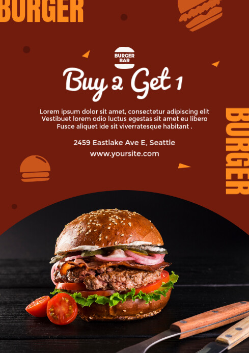 Burger poster template | PosterMyWall