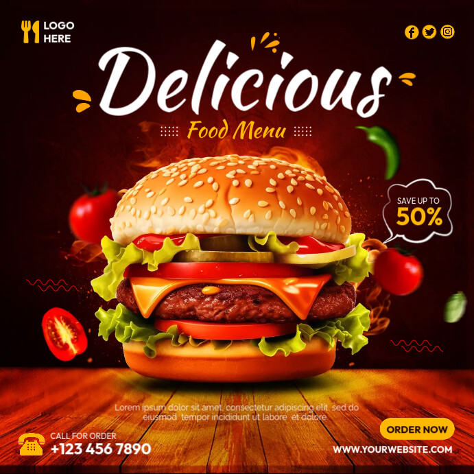 Burger Poster Template | PosterMyWall