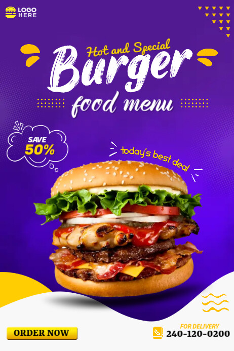 Burger Poster Template | PosterMyWall