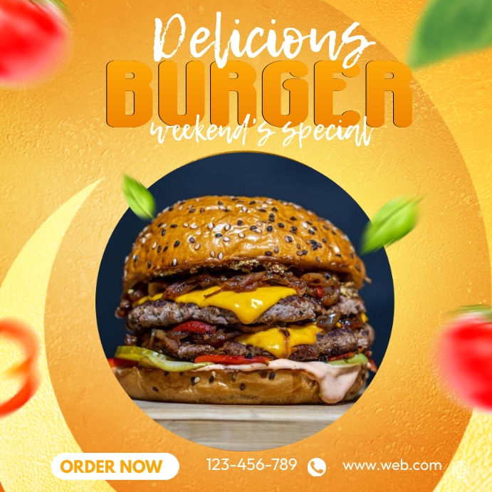 Burger Promo Template | PosterMyWall