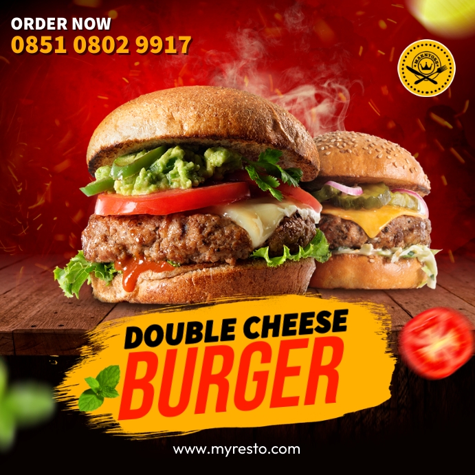 Burger Promo Template | PosterMyWall