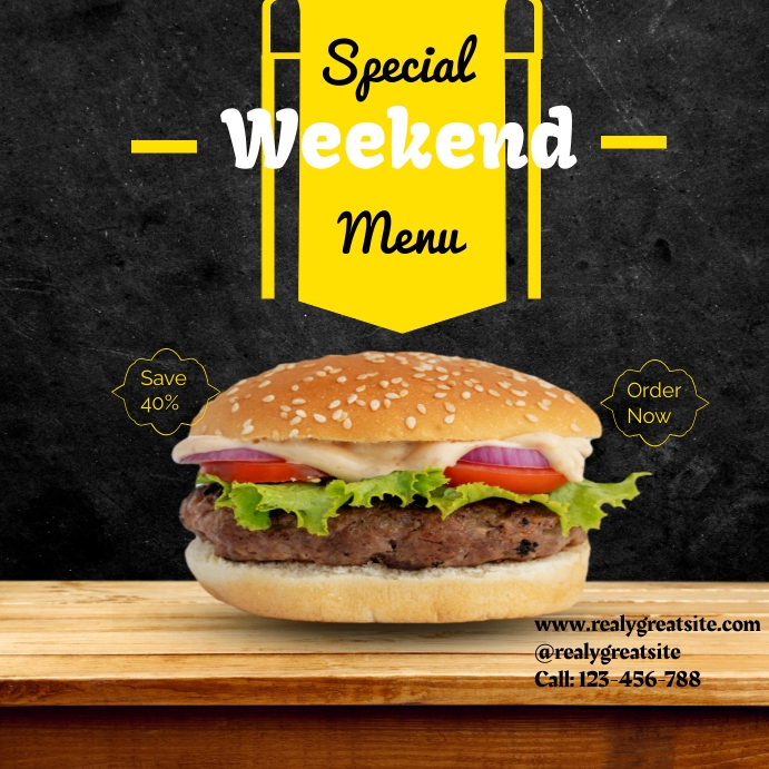burger promo instagram post Template | PosterMyWall