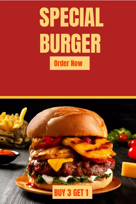 BURGER/RESTAURANT Template | PosterMyWall