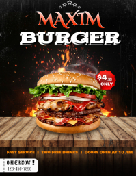 Burger Night Special for Restaurants Flyer Template | PosterMyWall