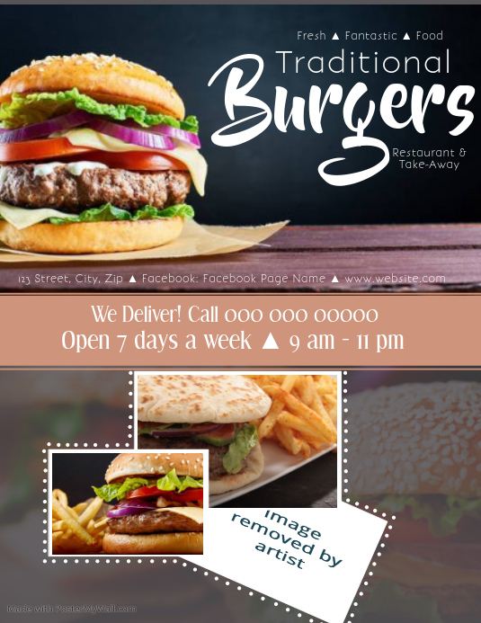 Burger Restaurant Flyer Template | PosterMyWall