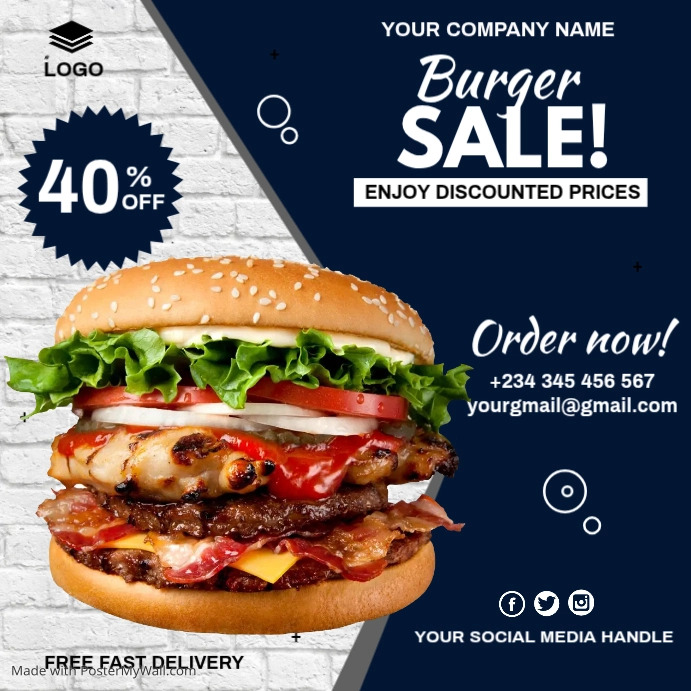 burger sale Template | PosterMyWall