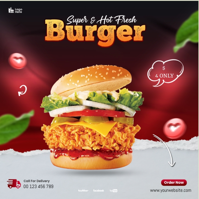 BURGER SALE Template | PosterMyWall