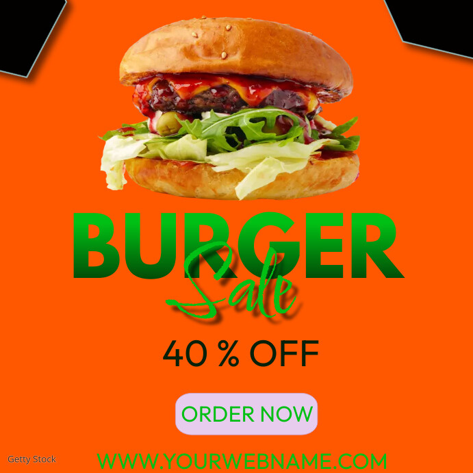 Burger Sale Template | PosterMyWall