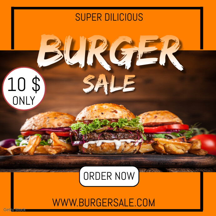 BURGER SALE Template | PosterMyWall