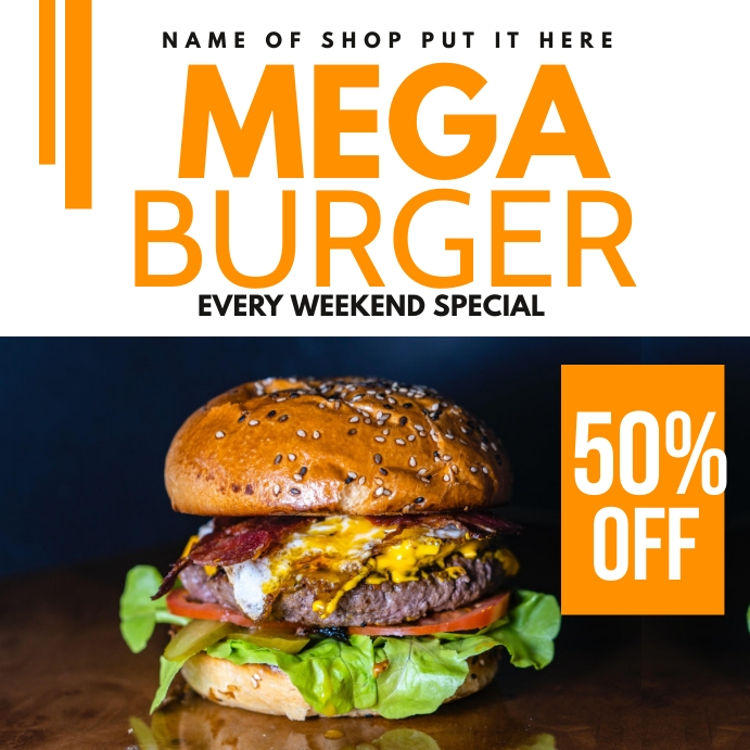 Burger sale Template | PosterMyWall