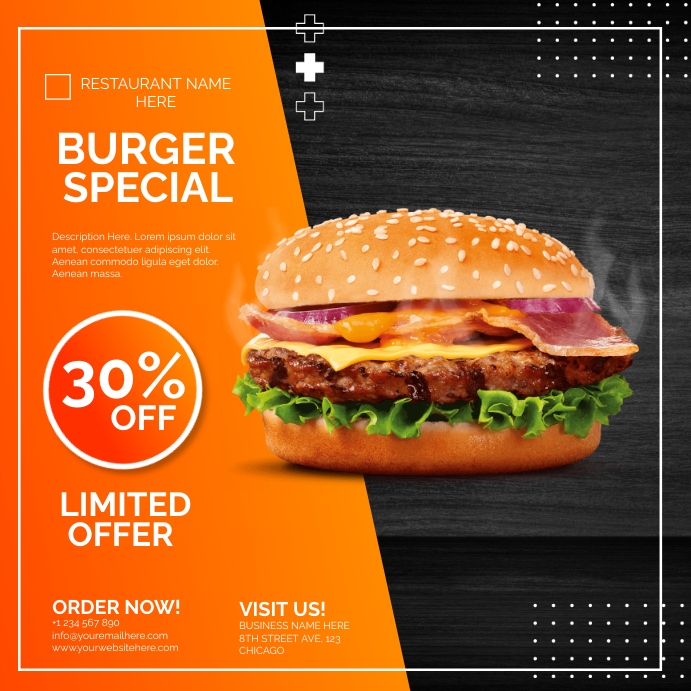 burger sale Template | PosterMyWall