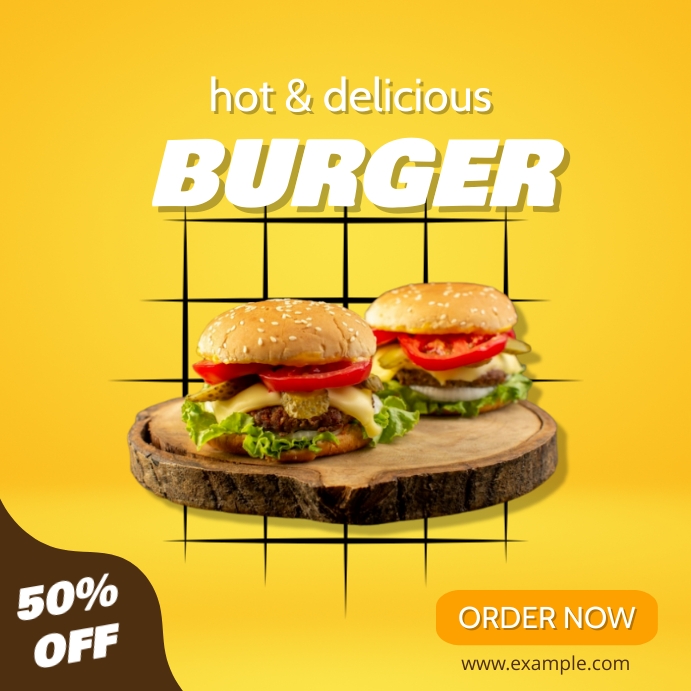 Burger sale offer instagram post Template | PosterMyWall