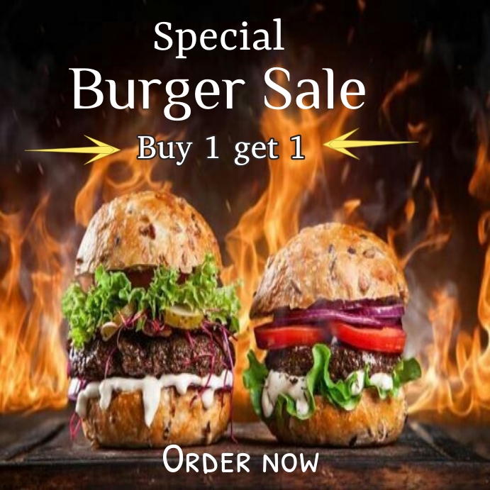 Burger sale offer instagram post Template | PosterMyWall