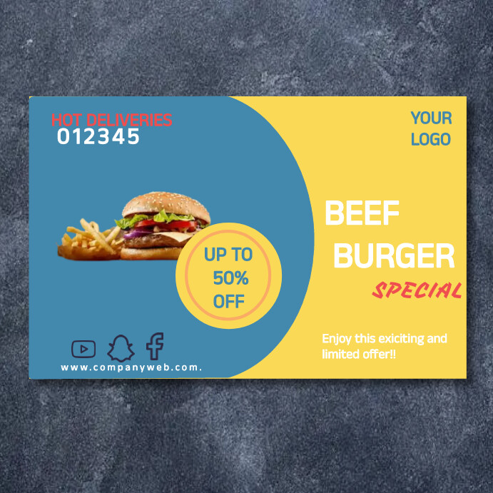 Burger sale post Template | PosterMyWall
