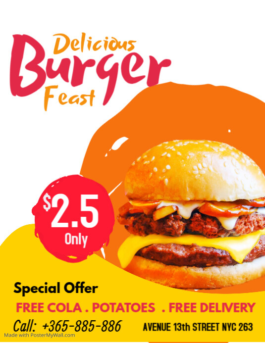Burger Sale Poster Template | PosterMyWall
