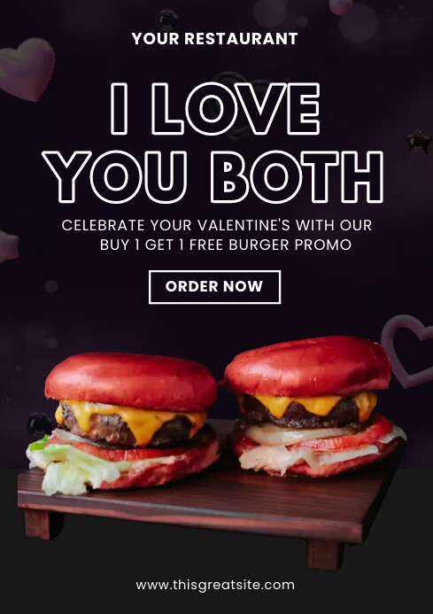 Copy of Burger Sale Special Valentine's | PosterMyWall