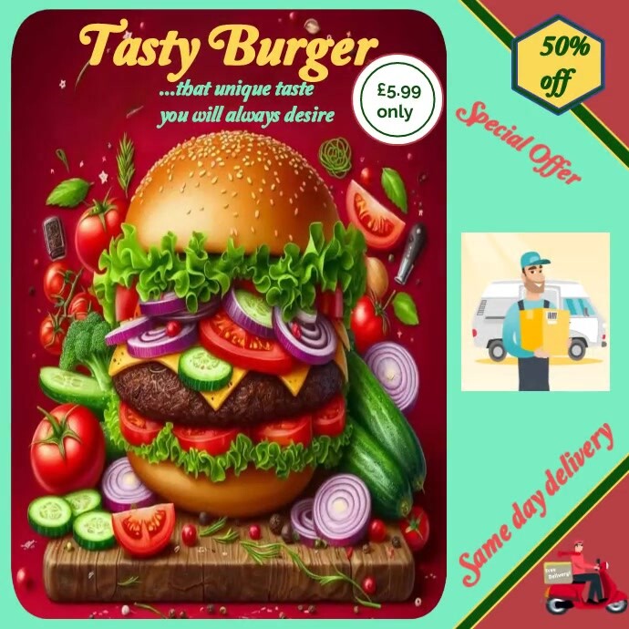 Burger sales flyer Template | PosterMyWall