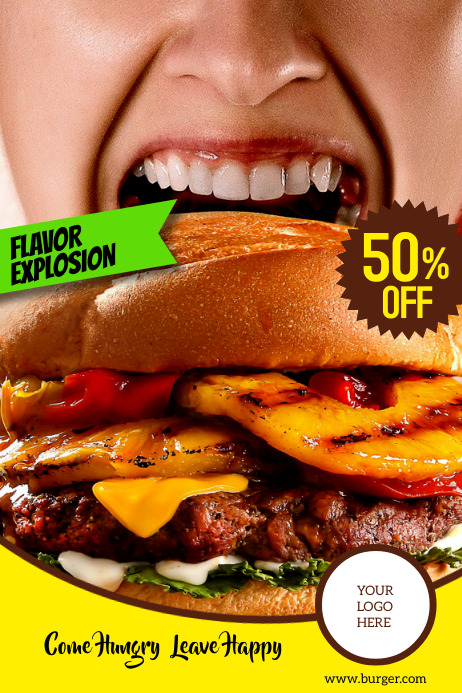 Burger Shop Poster Design Template | PosterMyWall