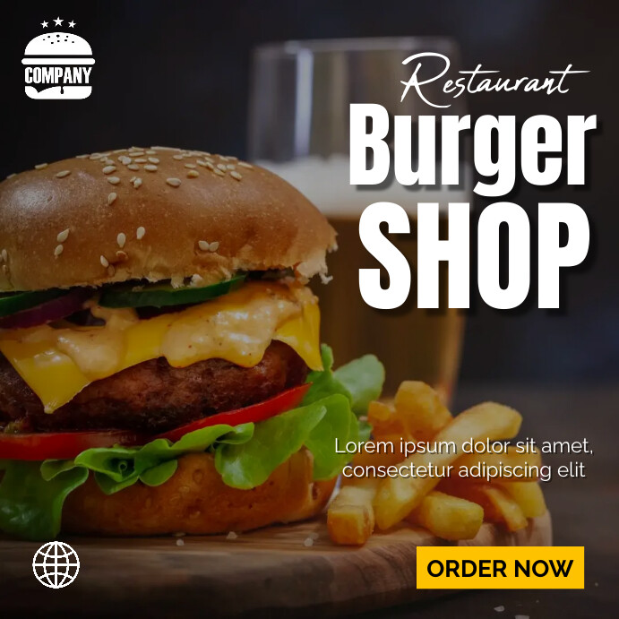 BURGER SHOP.A Templat | PosterMyWall