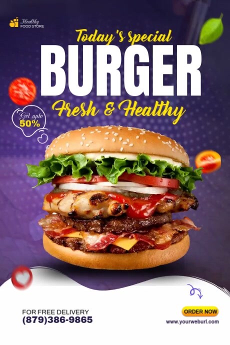 Burger Special Banner Template | PosterMyWall