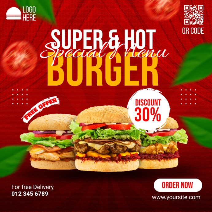 Burger Special Menu AD Template | PosterMyWall