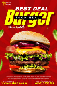 Delicious Burger Menu Template | PosterMyWall