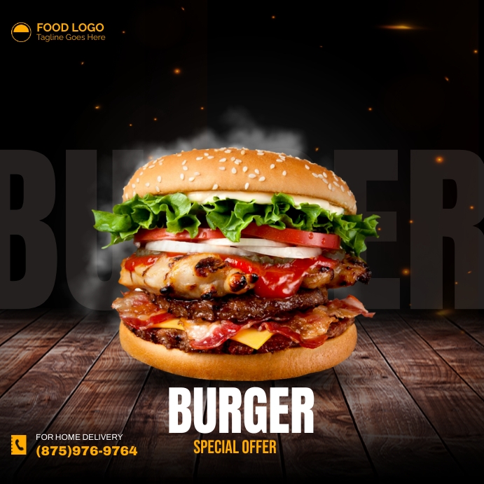 Plantilla de Burger Special Offer | PosterMyWall