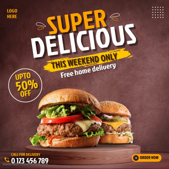 Plantilla de Burger Special Offer | PosterMyWall