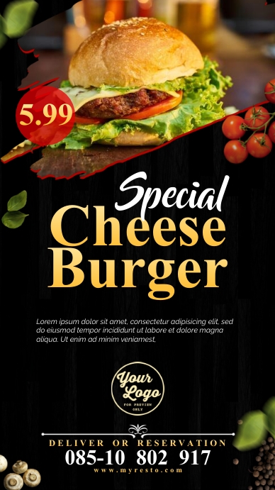 Burger Special Promo For Social Media Template | PosterMyWall