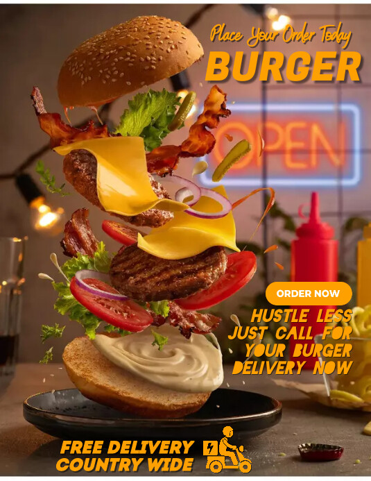 burger template | PosterMyWall