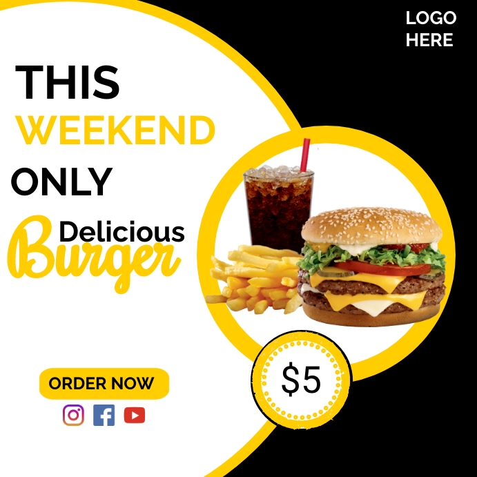 Burger Template | PosterMyWall