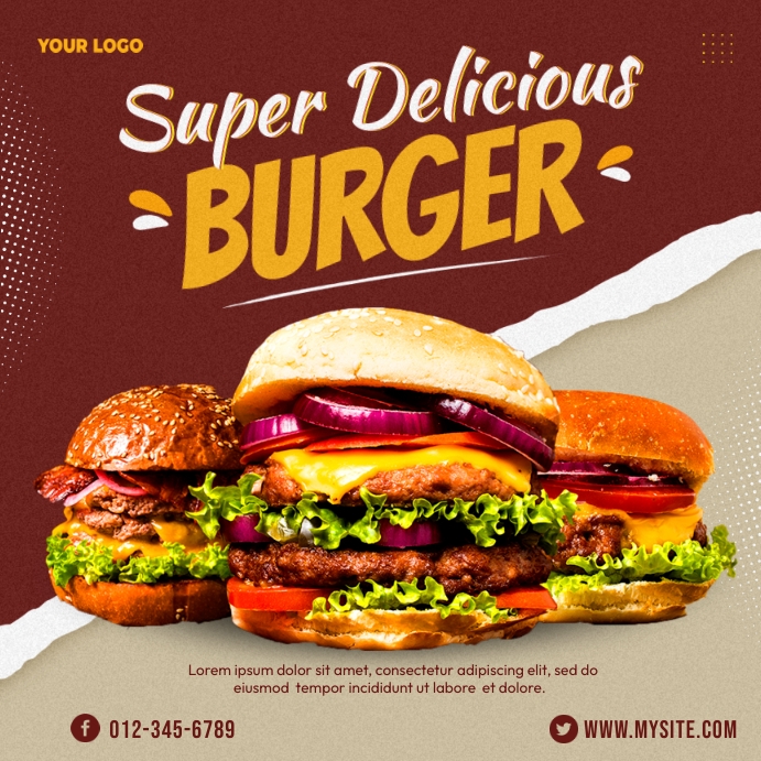 Burger Templates | PosterMyWall