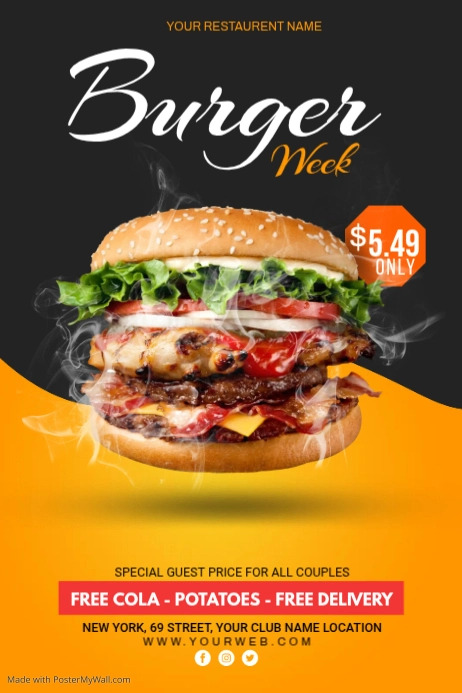 BURGER WEEK Template | PosterMyWall