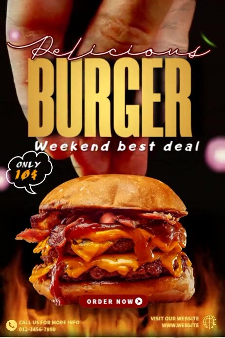 Copy of Burger Weekend Best Deals | PosterMyWall