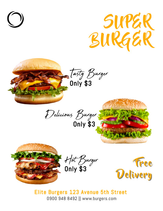 Burgers flyers Template | PosterMyWall