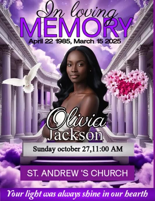 Funeral memorial flyer Template | PosterMyWall
