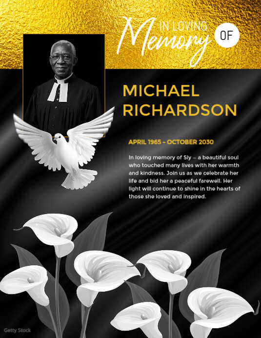 Burial flyer | Burial Poster | Burial template | Burial Invitation ...