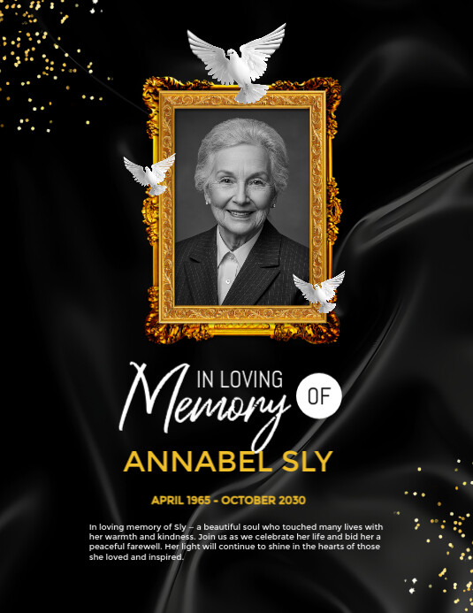 Burial flyer | Burial poster | Burial template| Funeral Flyer ...